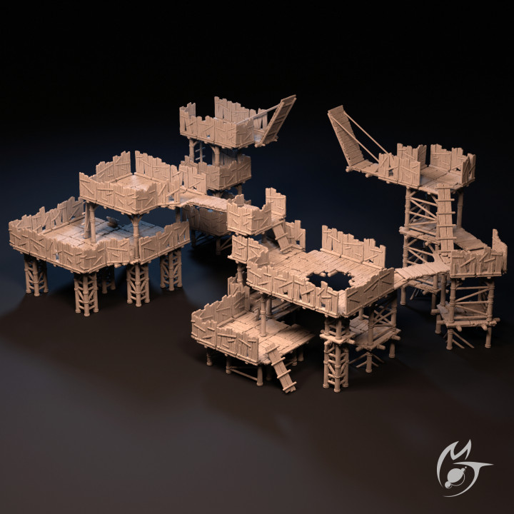 3D Printable Scaffolding - Hawkstone Pass Bandit Camp Structure by ...