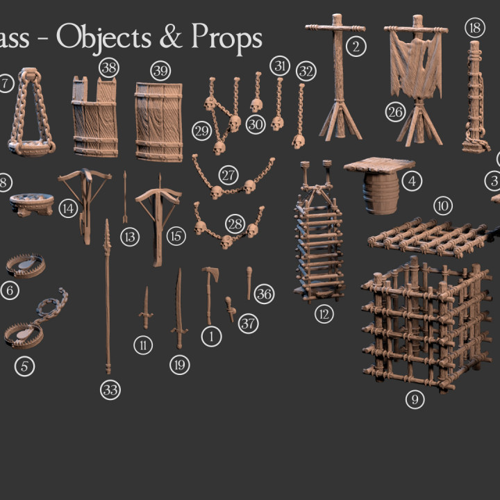 3D Printable Bandit Camp Objects and Props by Making Tlon