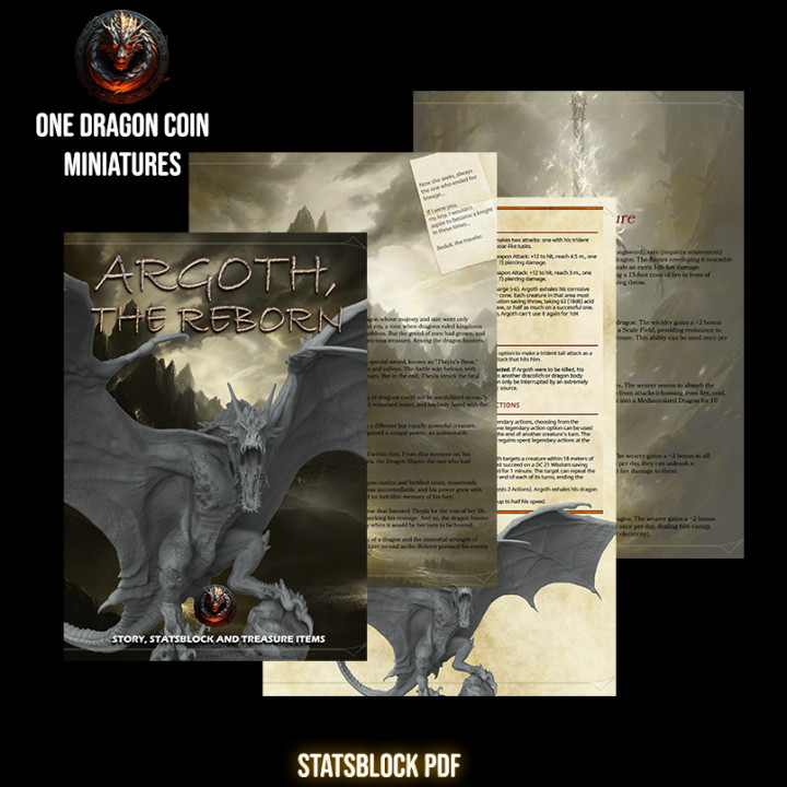 3D Printable Argoth, the Reborn Dragon by Spirit of Resin Miniatures