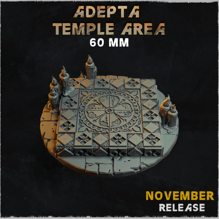 3D Printable Adepta Temple Area - Bases & Toppers (Big Set+) by Zabavka ...