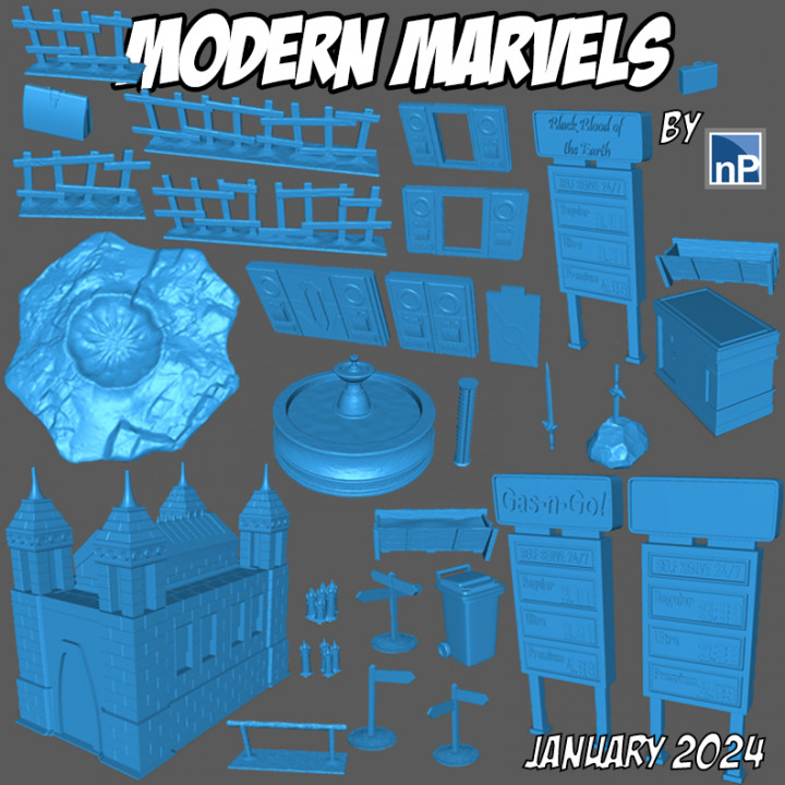3D Printable Modern Marvels - January 2024 Full Release by nonPareil ...