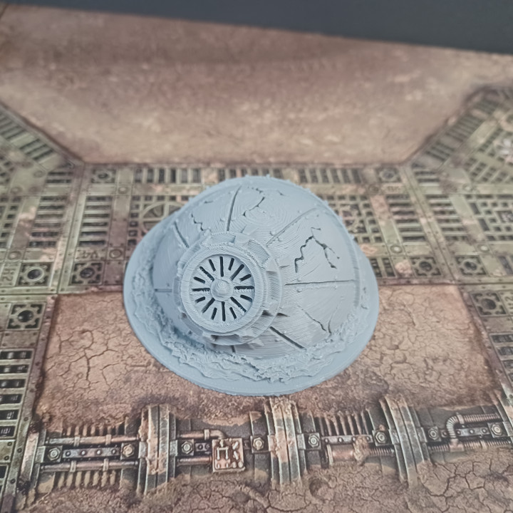 3D Printable Destroyed Tech Cult Scatter Ruins by Wargame Forge