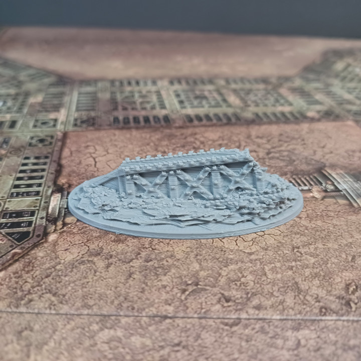 3D Printable Destroyed Tech Cult Scatter Ruins by Wargame Forge