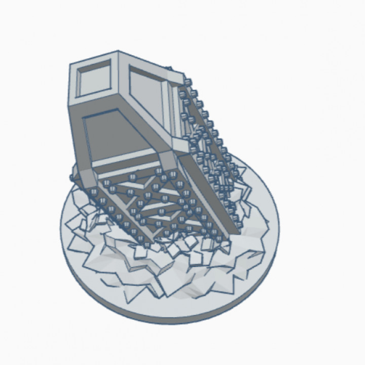 3D Printable Destroyed Tech Cult Scatter Ruins by Wargame Forge
