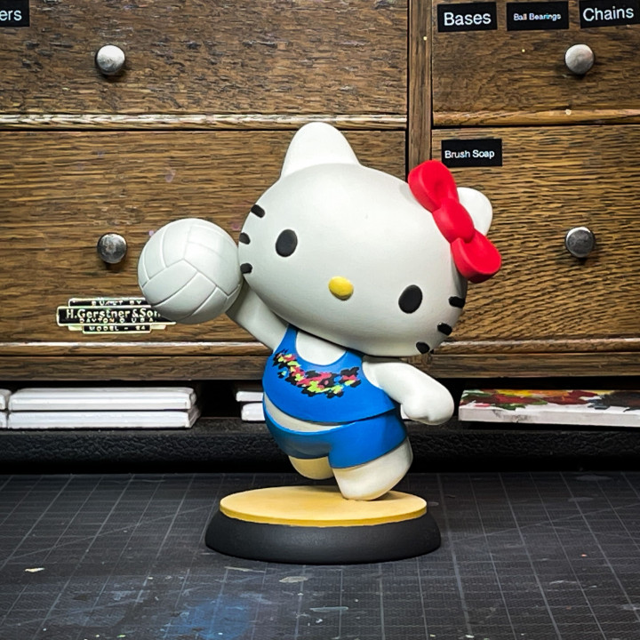 3D Printable Volley Ball Hello Kitty by Up In Atoms