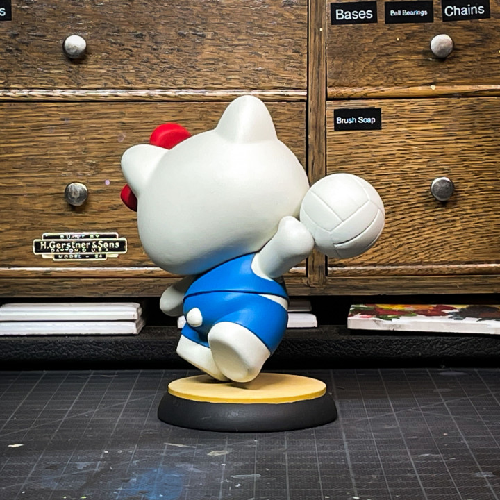 3D Printable Volley Ball Hello Kitty by Up In Atoms