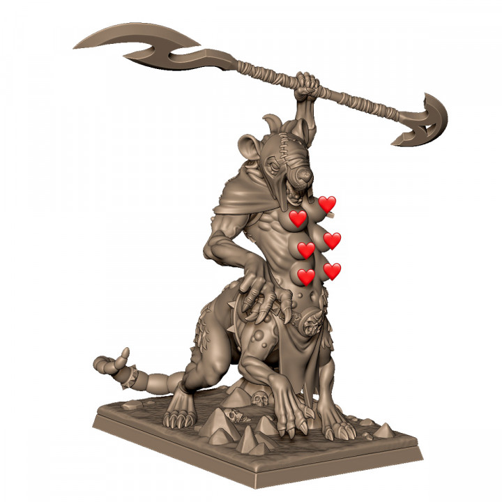 3D Printable Large rat monster by Willy Kao