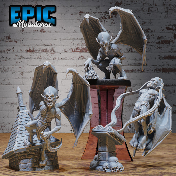 3D Printable Berbalang Set / Astral Demonic Beast / Winged Hell Spawn ...
