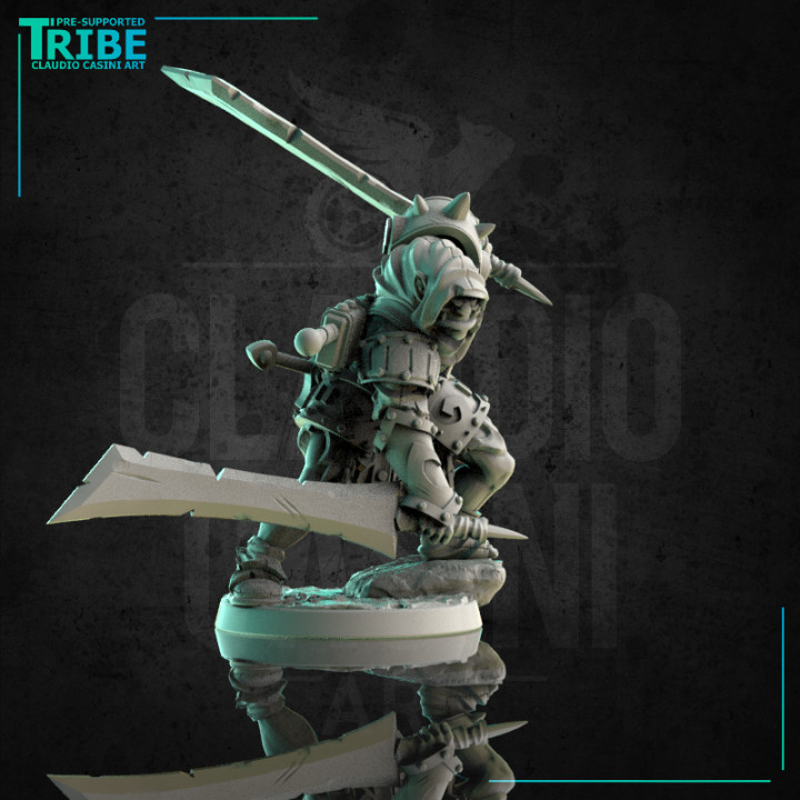 3D Printable (0180) Male orc half-orc ranger warrior assassin rogue ...