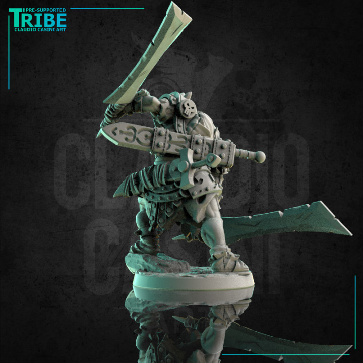 3D Printable (0180) Male orc half-orc ranger warrior assassin rogue ...