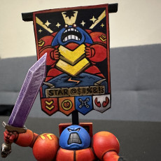 3D Printable Toon Marine - Space King by Dungeons & Vanners