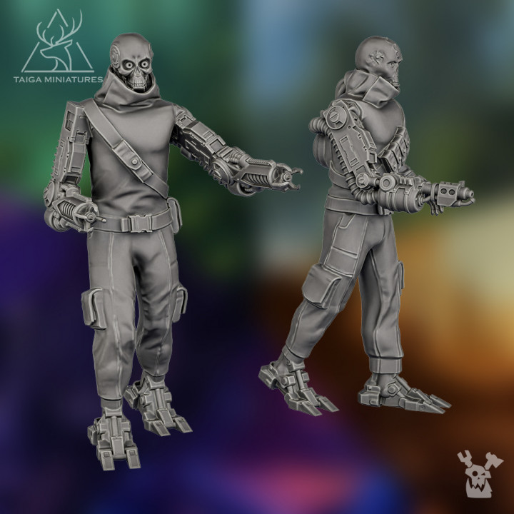 3D Printable Sci-Fi Experimental Cyborgs by Taiga Miniatures