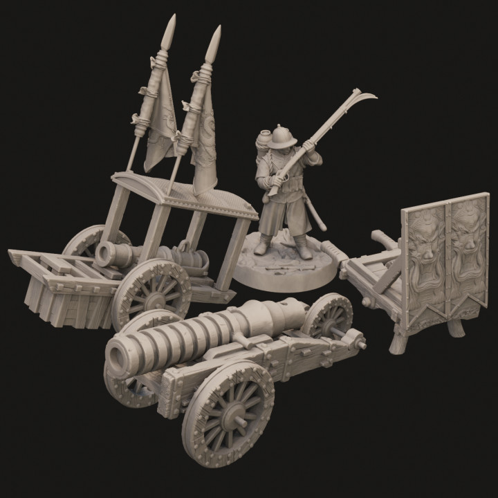 3D Printable Finch and Dragon - Heavy Firearms of Qing by Noir Phoenix ...