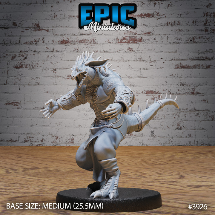3D Printable Lizard Folk Thug Set / Half-Dragon Beast / Draconic ...