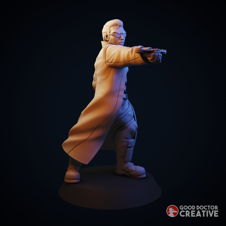 3D Printable JC - Cyberpunk Agent by Good Doctor Creative