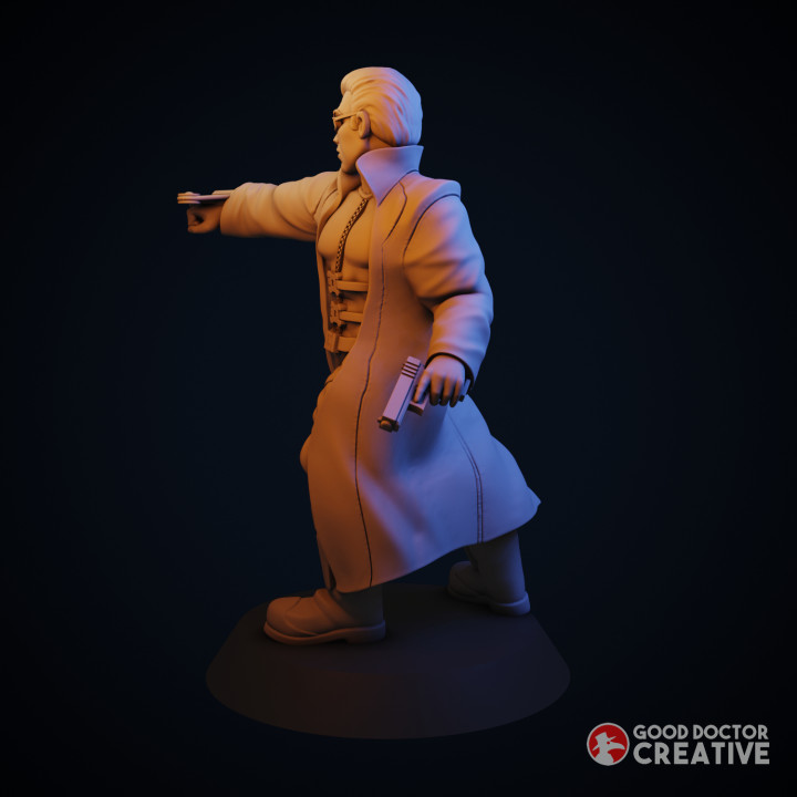 3D Printable JC - Cyberpunk Agent by Good Doctor Creative