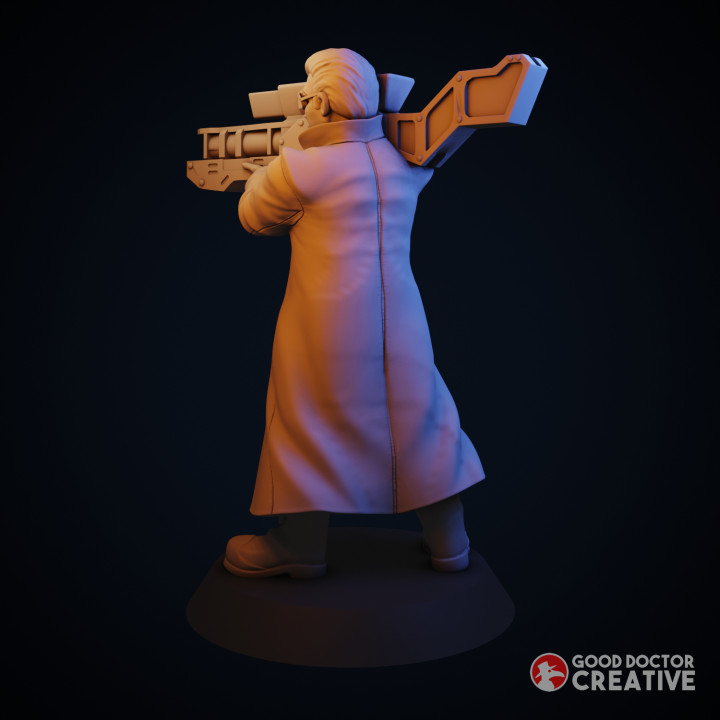 3D Printable JC - Cyberpunk Agent by Good Doctor Creative
