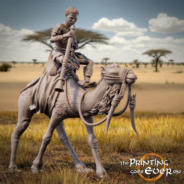 3D Printable Tribal Camel Rider - Model D - Presupported by The ...