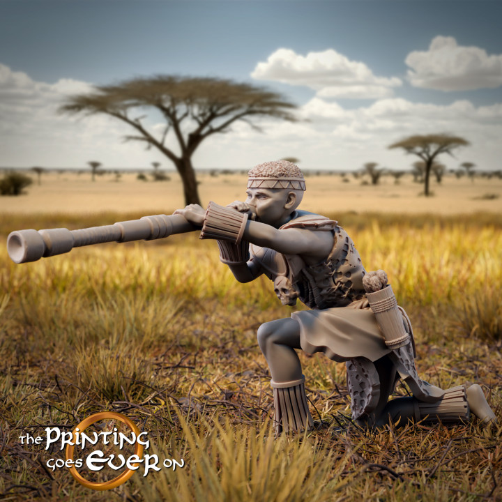 3D Printable Tribal Warrior - Model F - Presupported by The Printing ...