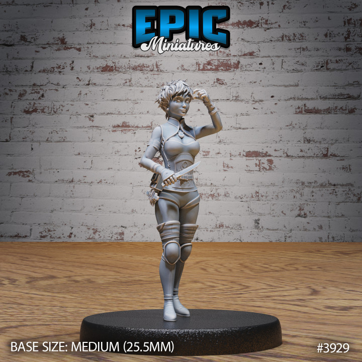 3D Printable Rogue Novice Female Set / Evil Bandit / Human Warrior / Ruthless Trickster ...