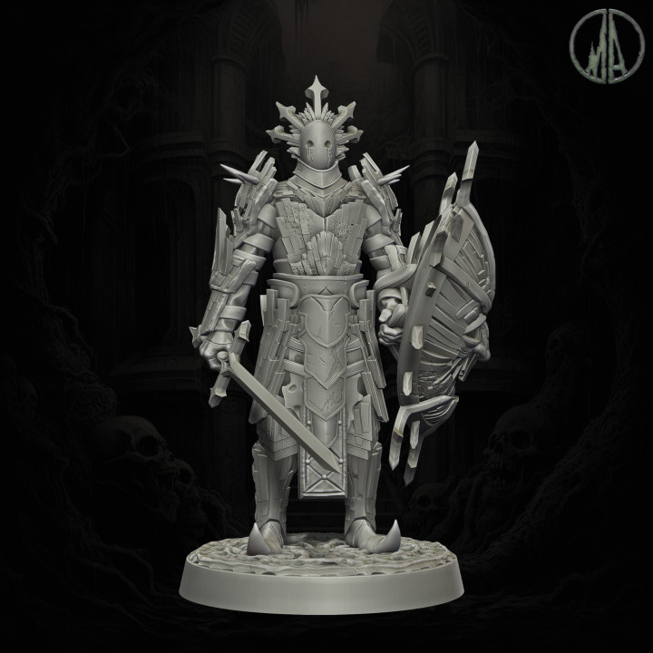 3D Printable Faceless Knight - 3 poses - Echoes of the Void by Monolith ...