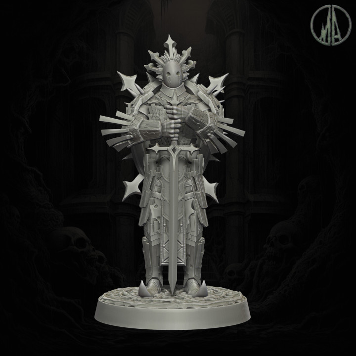 3D Printable Faceless Knight - 3 poses - Echoes of the Void by Monolith ...