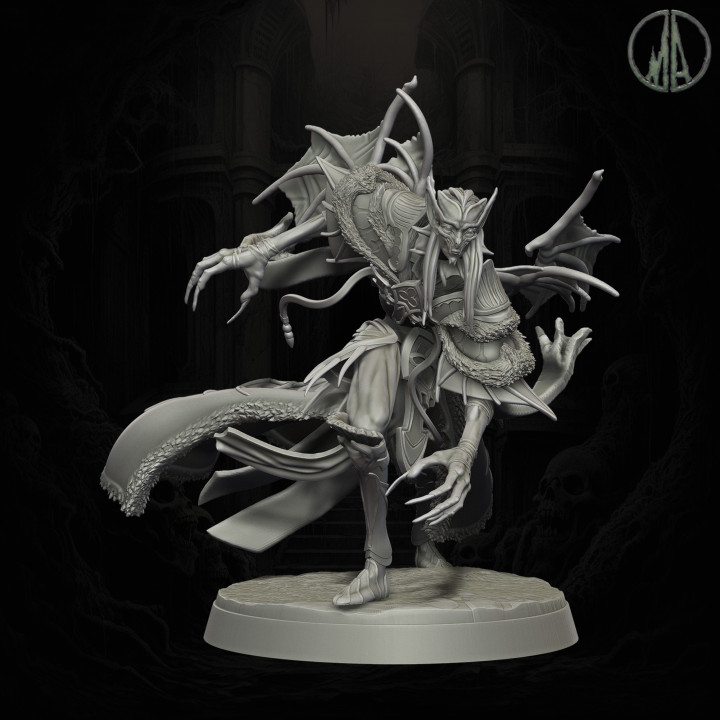 3D Printable Vampire Lord - 4 poses - Echoes of the Void by Monolith Arts