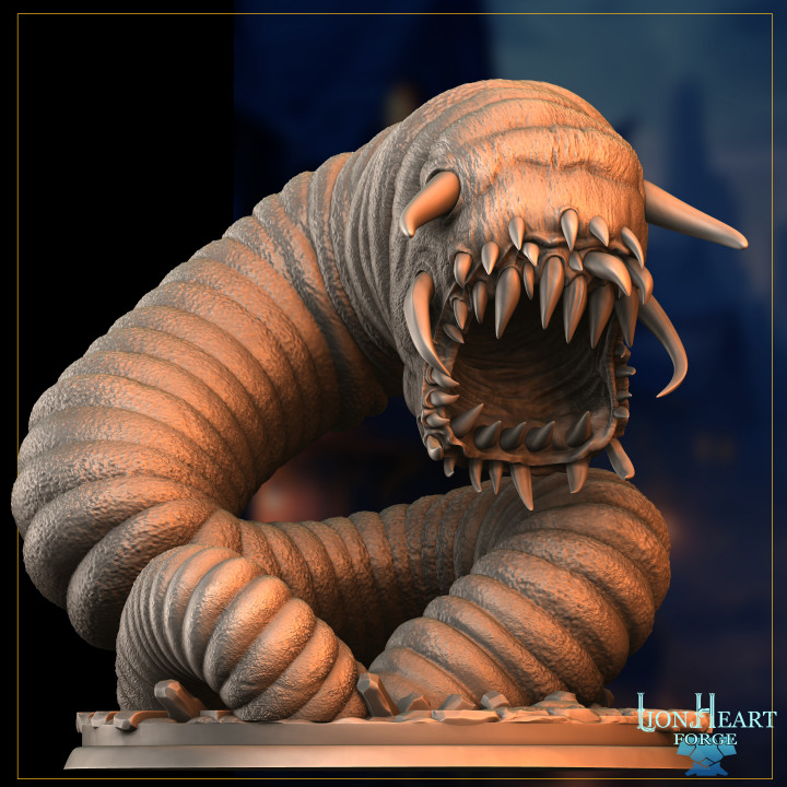 3D Printable Sand worm by Lion Heart Forge