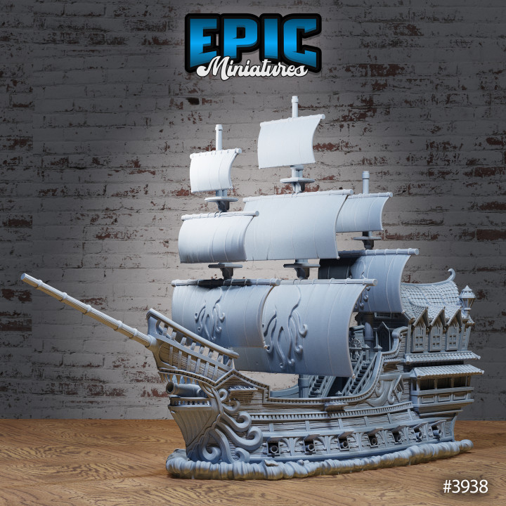 3D Printable Dark Ship Calypso / Eldritch Sailing Vessel / Sinister ...