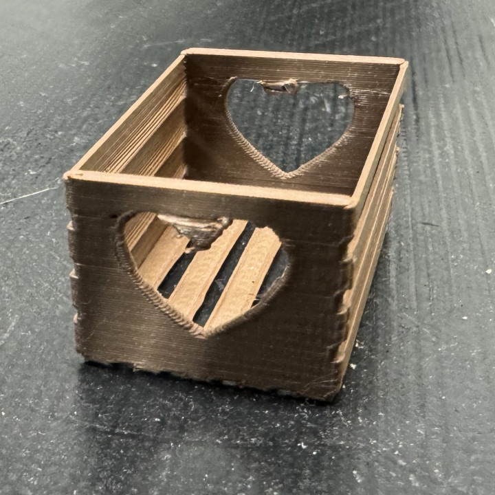 3D Printable Mini Heart Crate by Brian Grossmiller