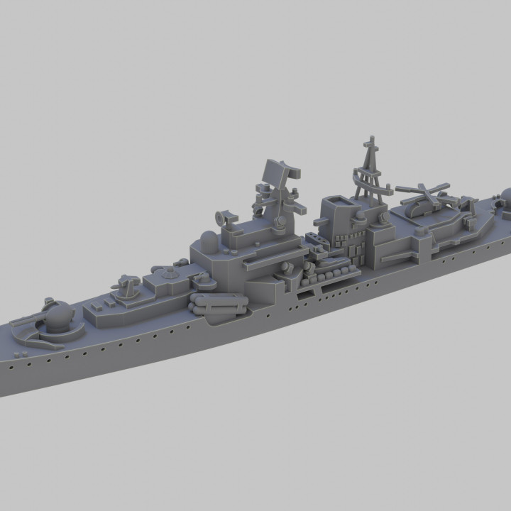 3D Printable Post WW2 Soviet Sovremenny class by Lee McColl