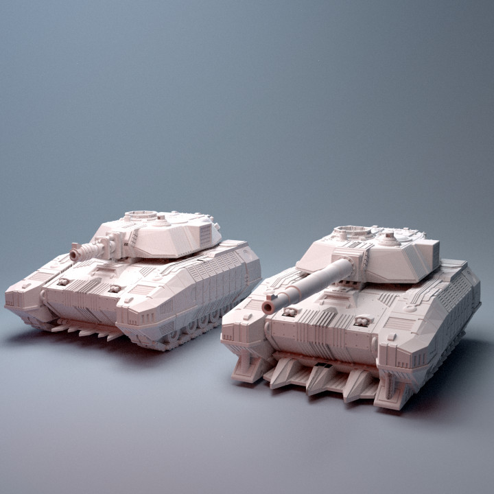3D Printable Scifi FF75 Hussar Tank by Corvus Games Terrain