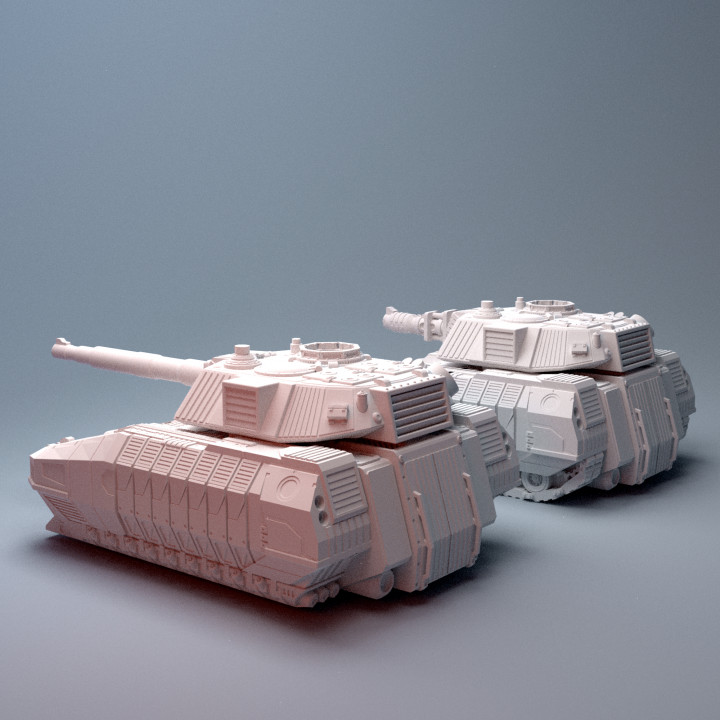 3D Printable Scifi FF75 Hussar Tank by Corvus Games Terrain