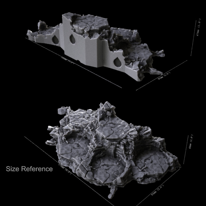 3D Printable Cracked Earth Display Base 32mm by TableTopMinis