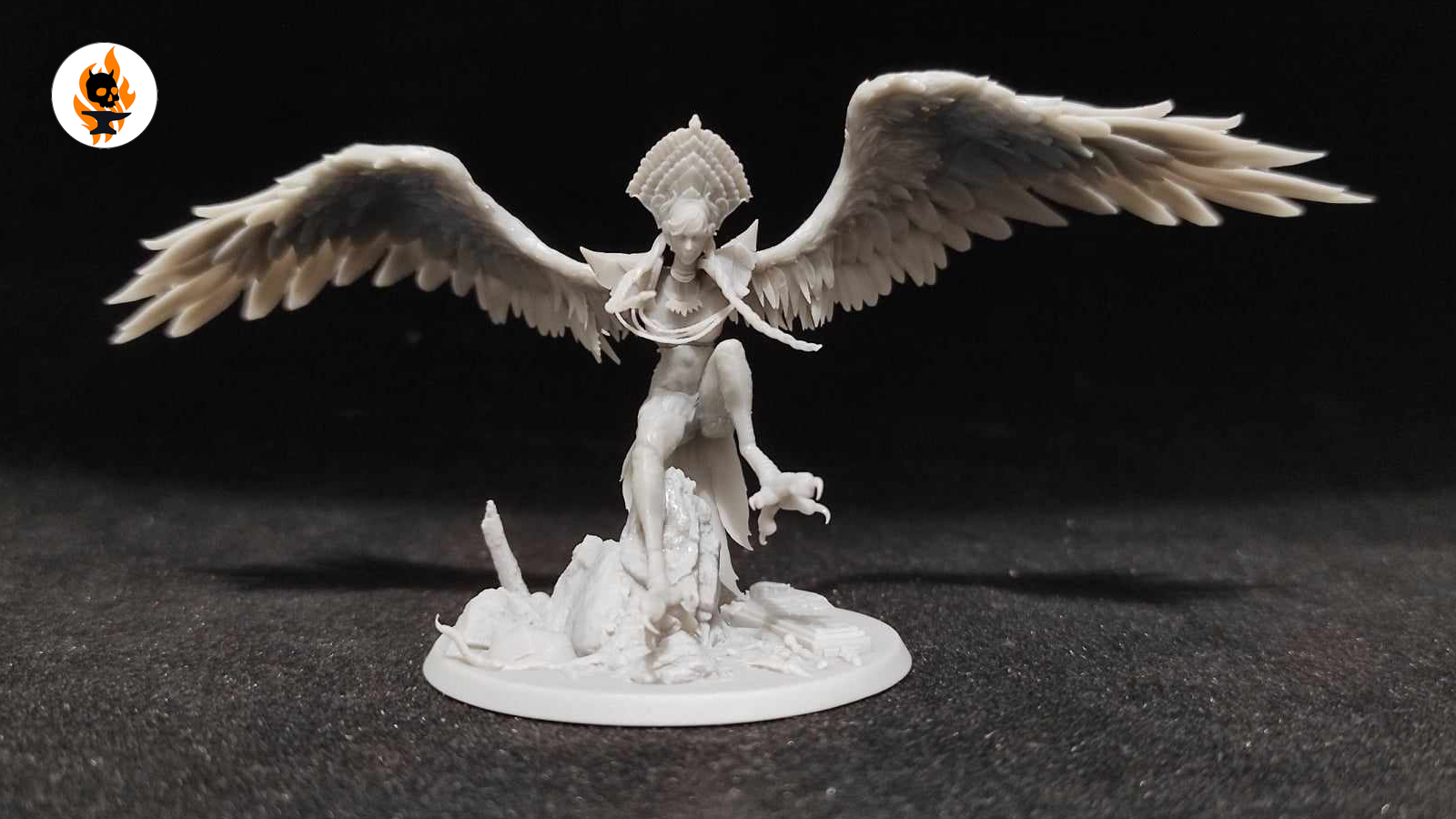 3D Printable Harpy Alkonost Attack by Rescale Miniatures
