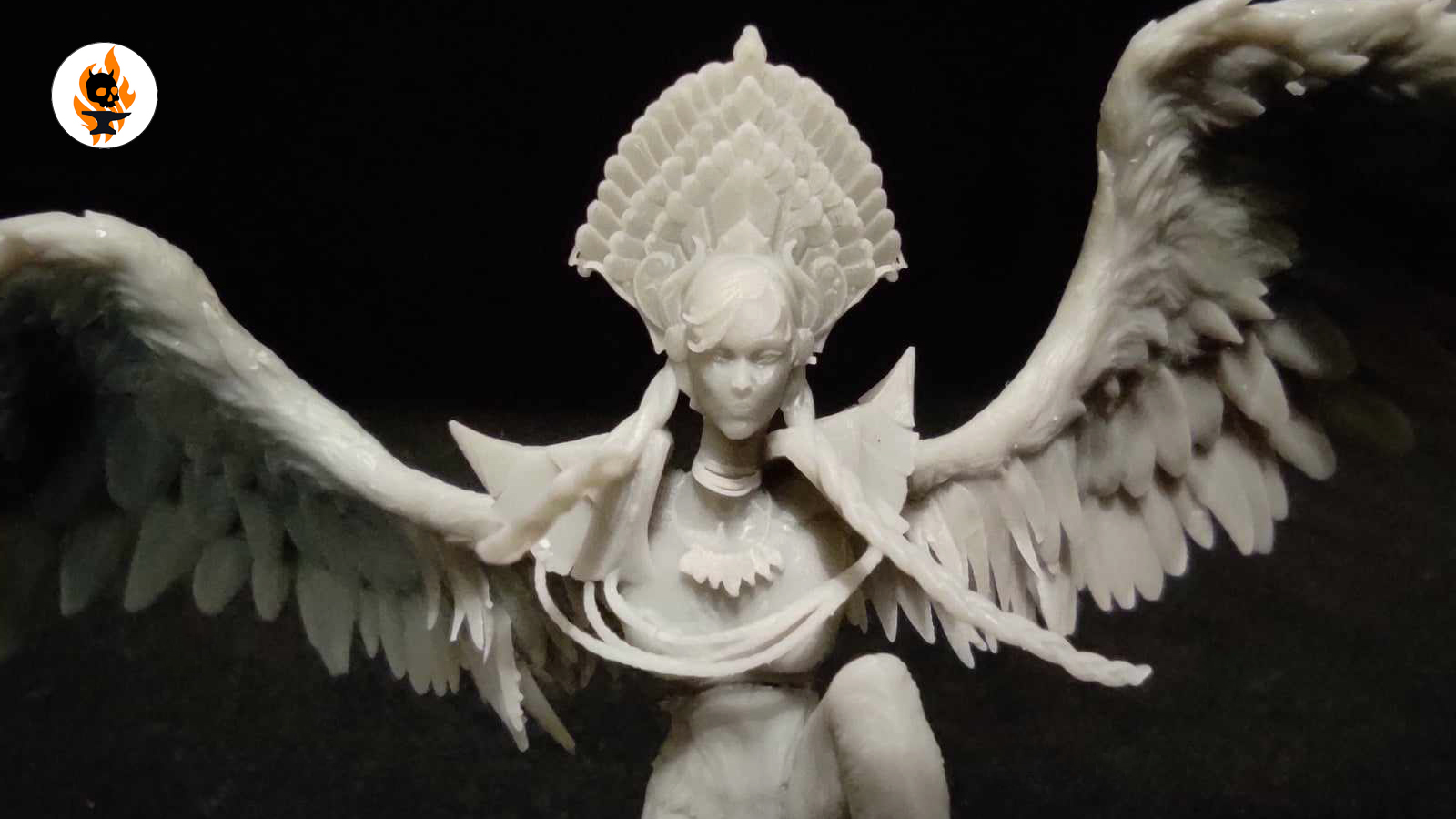 3D Printable Harpy Alkonost Attack by Rescale Miniatures