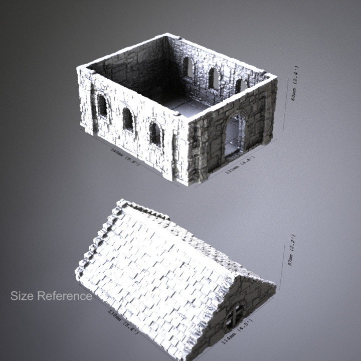 3D Printable Medieval Chapel by TableTopMinis