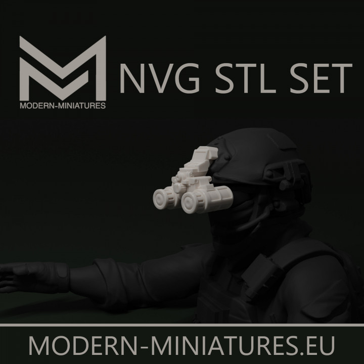 3D Printable Miniature NVG Set. Night vision Goggles upgrade kit by ...