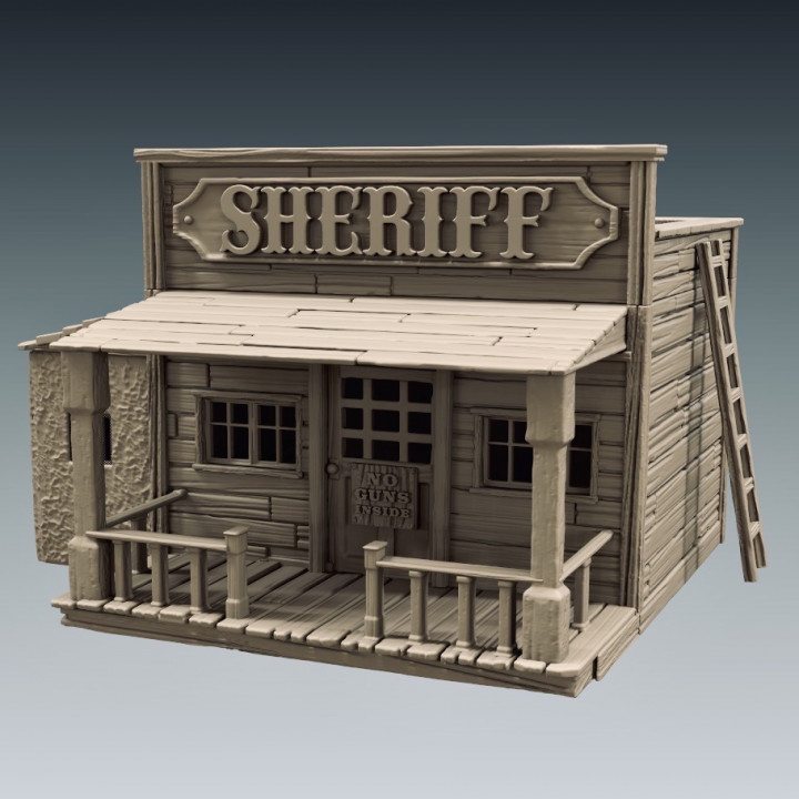 3D Printable Sheriff's Office - Old West building by Black Scorpion ...