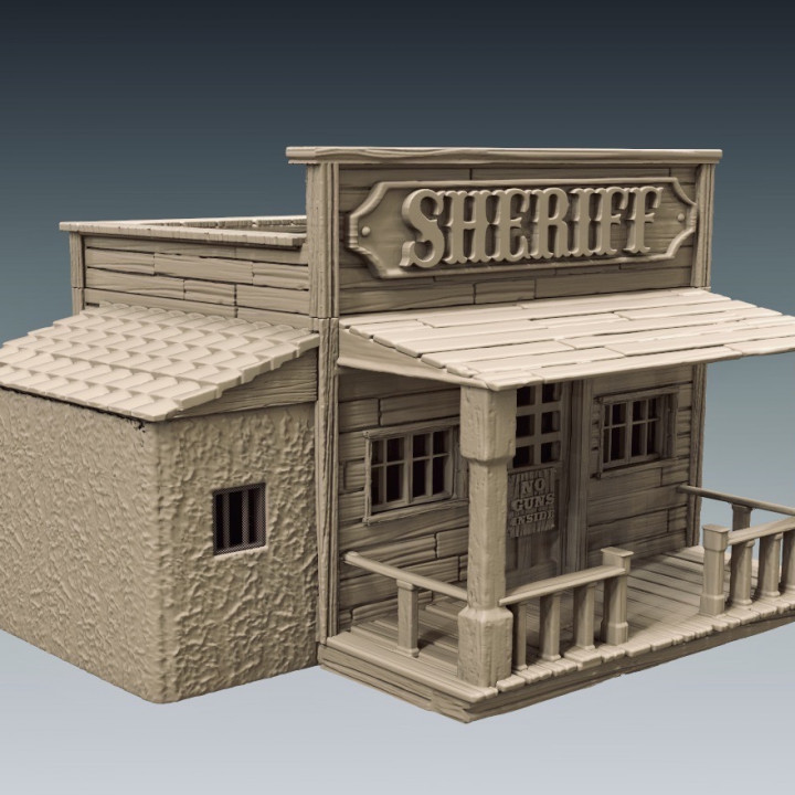 3D Printable Sheriff's Office - Old West building by Black Scorpion ...