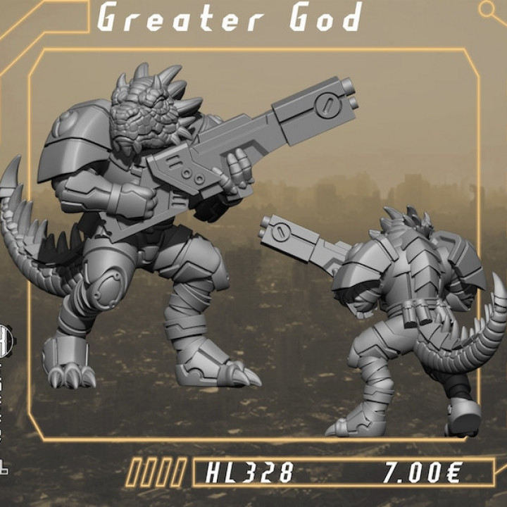 3D Printable HL328 - Greater God Antagonist Lizard Guard - Also Pre ...