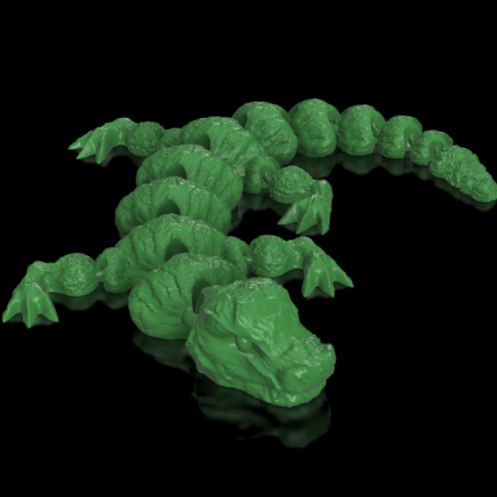 3D Printable Articulated Stone Lizard by MysticMesh3D