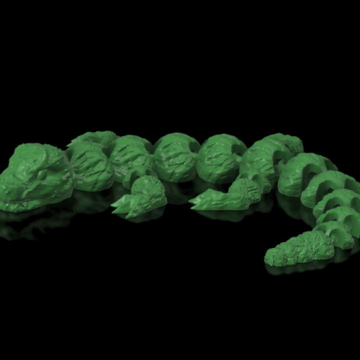 3D Printable Articulated Stone Lizard by MysticMesh3D