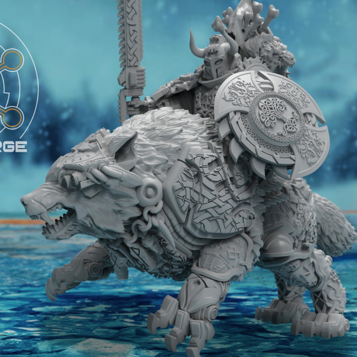 3D Printable Asgardian Wolf Riders by Atlan Forge