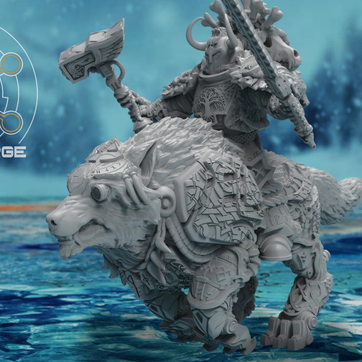 3D Printable Asgardian Wolf Riders by Atlan Forge