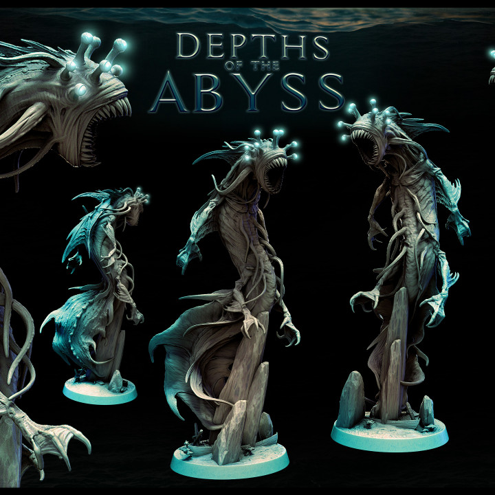 3D Printable Aboleth Omega (Pose 1 of 2) by Mini Monster Mayhem