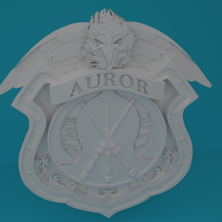 3D Printable Auror embossed badge by Antony Ho