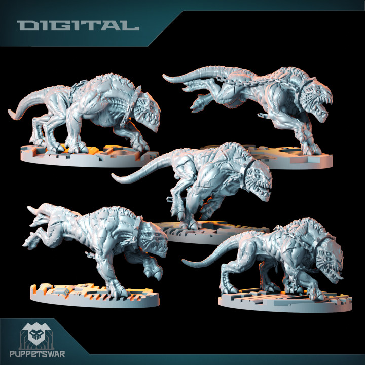 3D Printable Barghest Fiends by Puppetswar Miniatures