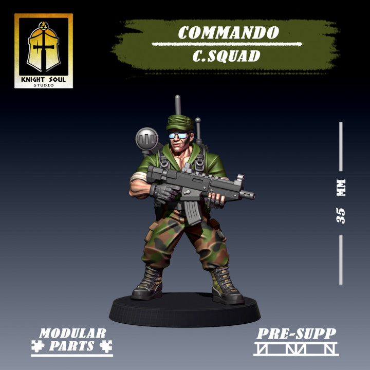 3D Printable Commando: Command Squad by KNIGHT SOUL Studio