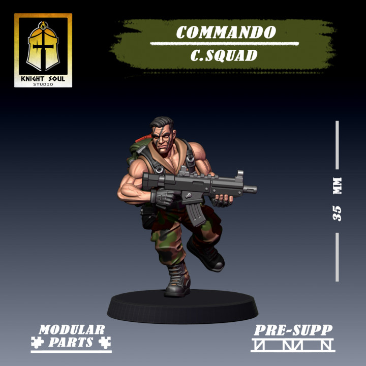 3D Printable Commando: Command Squad by KNIGHT SOUL Studio